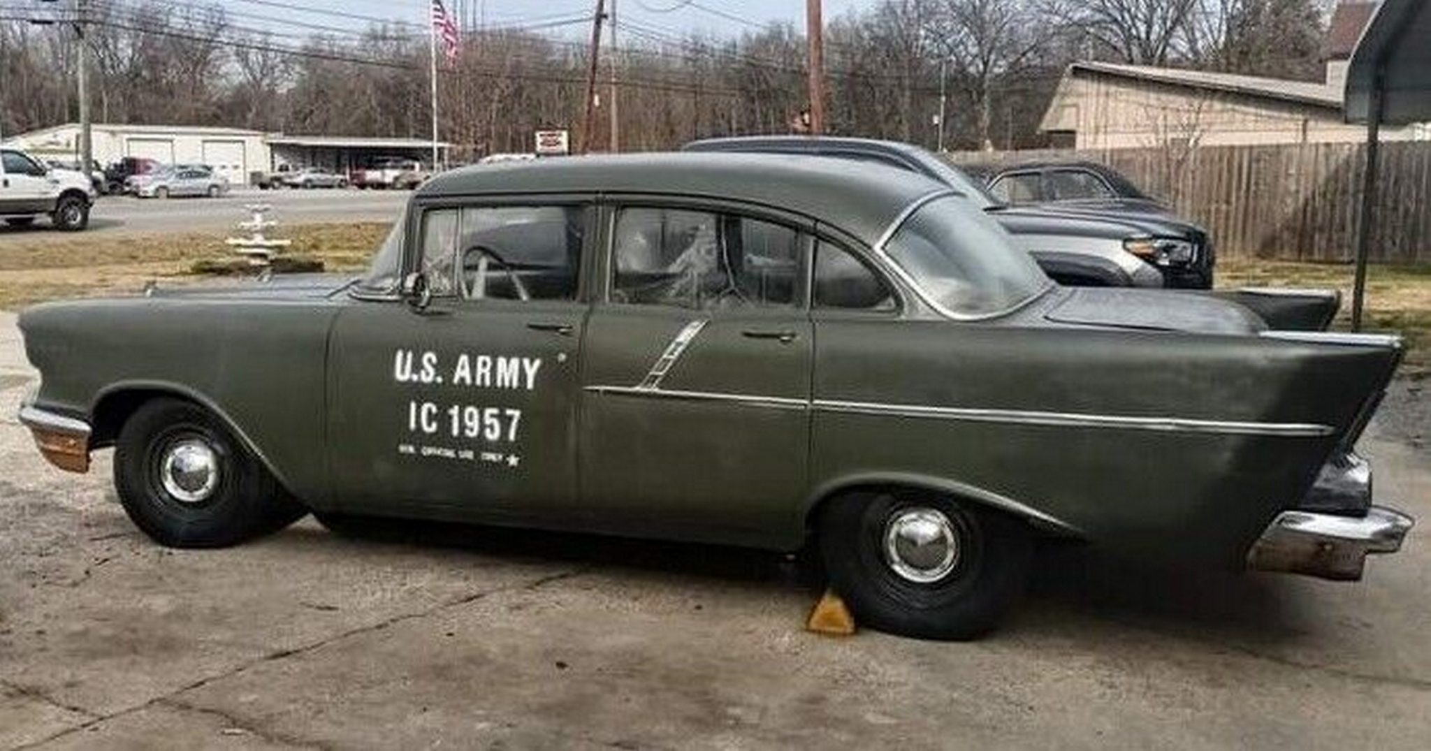 1957 Chevy Bel Air 150: Genuine Army Staff Vehicle, Historic ...