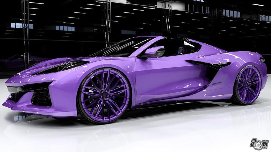 Corvette Creativity: 412donklife's Visionary Purple Rendition - DAX Street