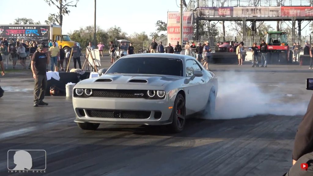 Drag Racing Thrills: Challenger vs. Mustangs at Street Car Takeover ...