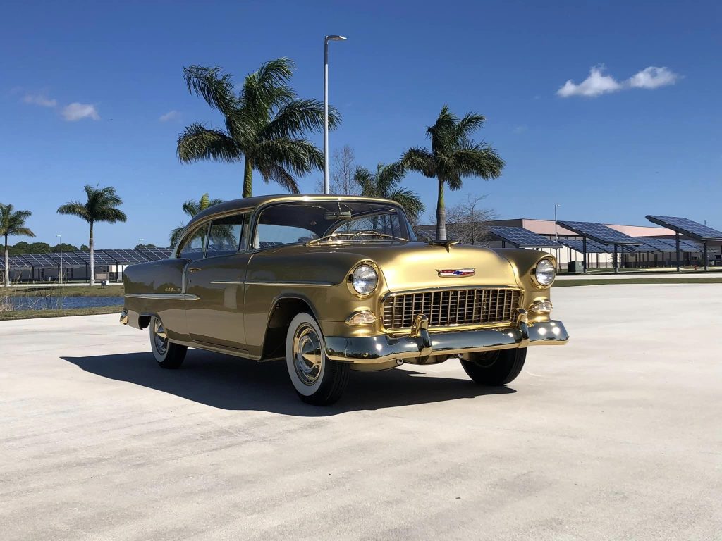 Recreating a Classic: The Golden 1955 Chevrolet Bel Air and Its Auction ...