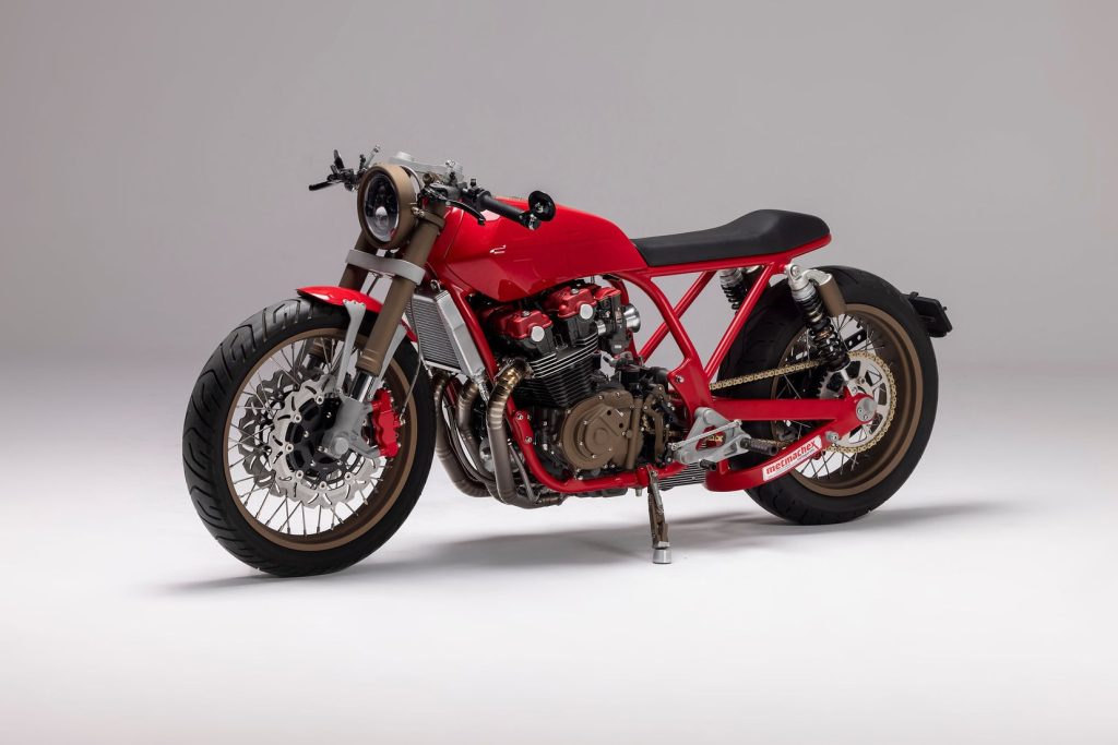 Black Cycles CB1100F Transformation: Cafe Racer with Ferrari Flair - DAX Street