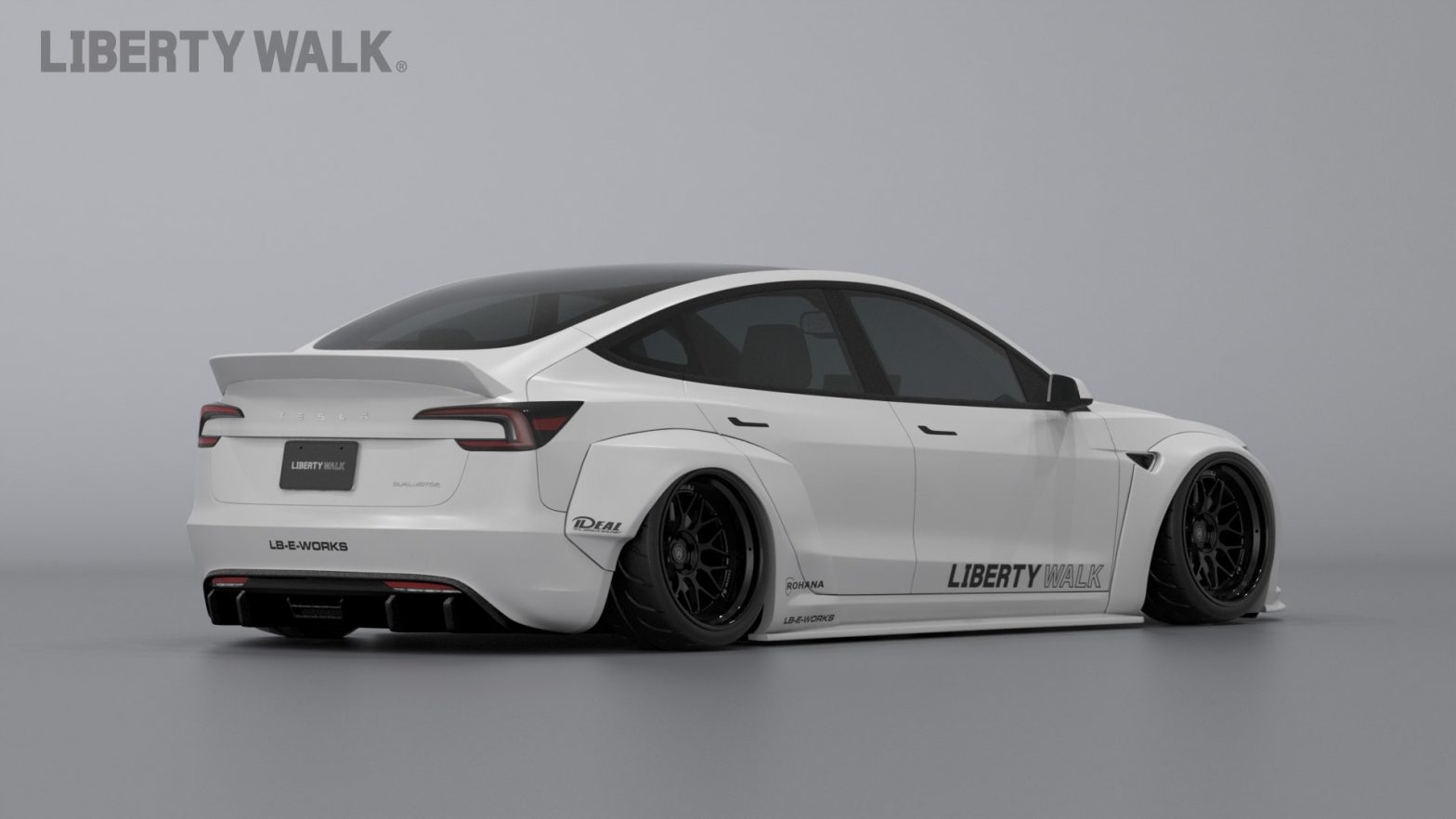 Liberty Walk Transforms the Tesla Model 3 into a Widebody Electric ...