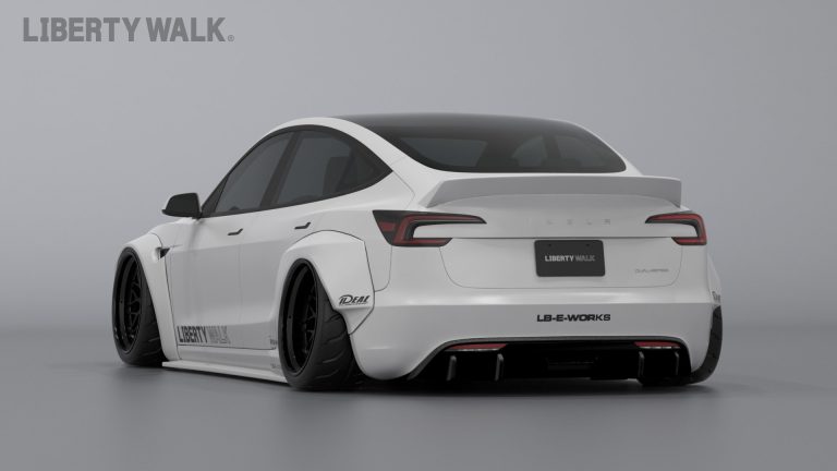 Liberty Walk Transforms the Tesla Model 3 into a Widebody Electric ...