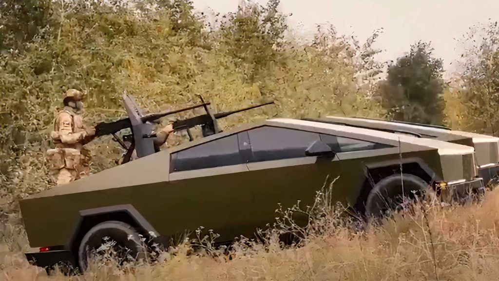 Tesla Cybertrucks Armed with Machine Guns Russia’s New Battlefield ...