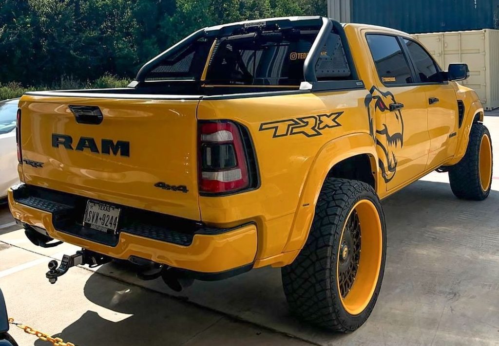 Yellow Ram 1500 TRX: A Custom Beast on Forgiato Wheels That Turns Heads ...