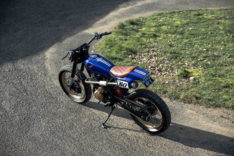 Side Rock Cycles Reveals Sleek Flat Tracker Honda NX650 Custom Transformation - DAX Street